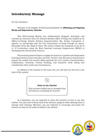 English 10 - Q2 - M5 Quarter 2 module in english | PDF