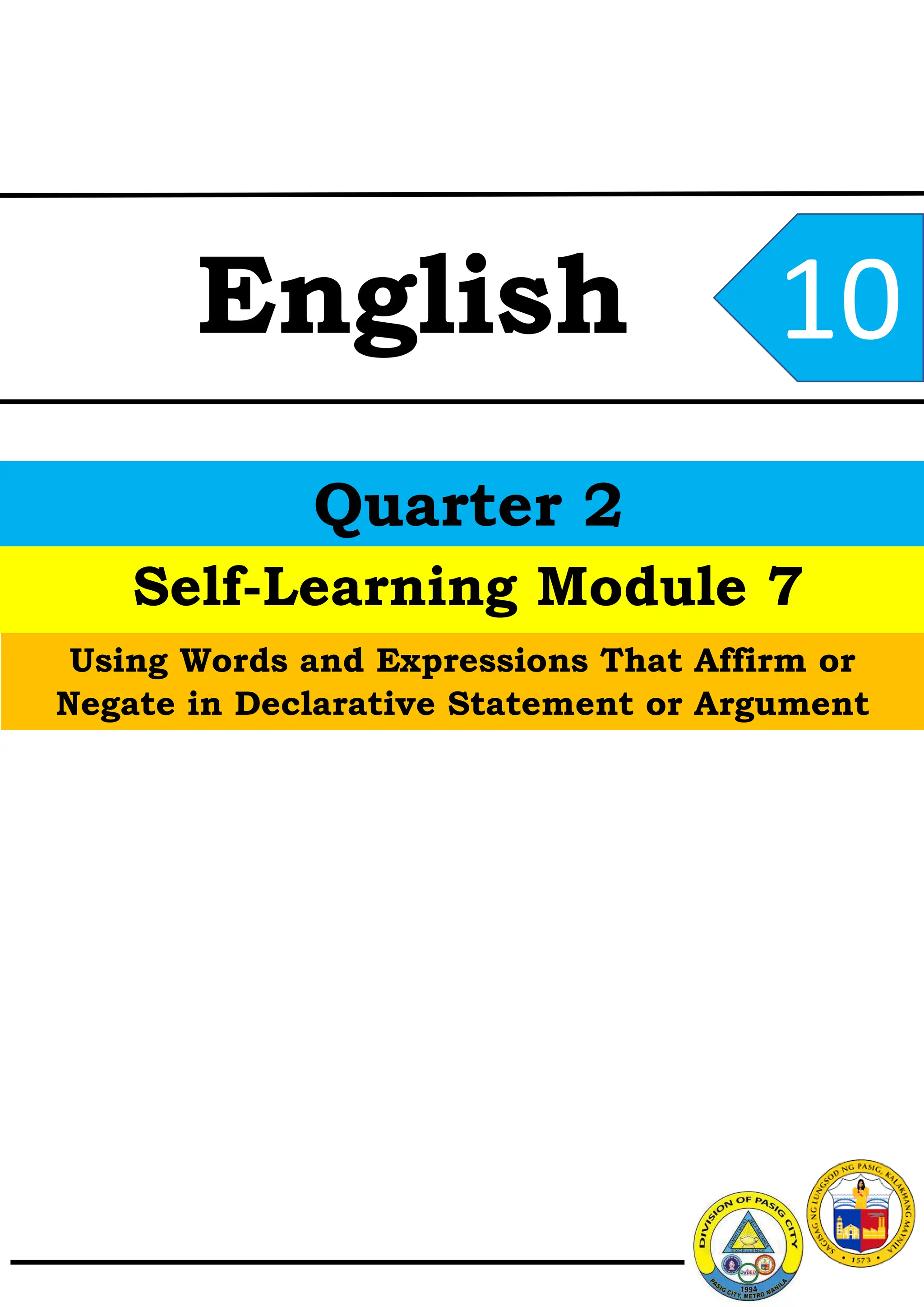 English 10 - Q2 - M7.pdf Quarter 2 module in english | PDF