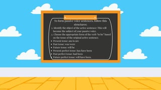 An introduction to Basic English Grammar: Passive Voice | PDF