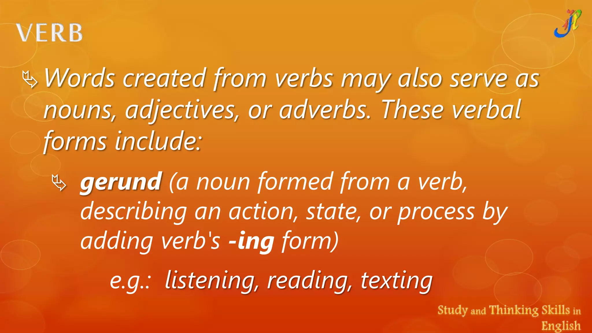 English 101. Verbs | PPTX