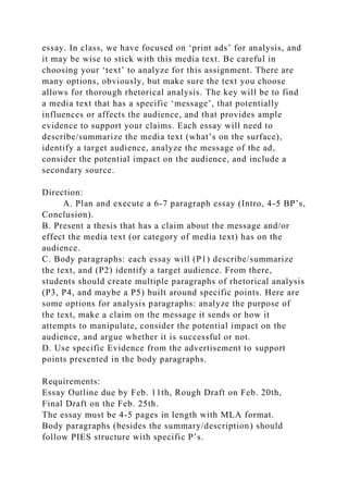 English 101 - Reminders and Help for Rhetorical Analysis Paragraph.docx