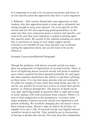 English 101ArgumentPersuasive ElementConcessionRebuttal Pa.docx