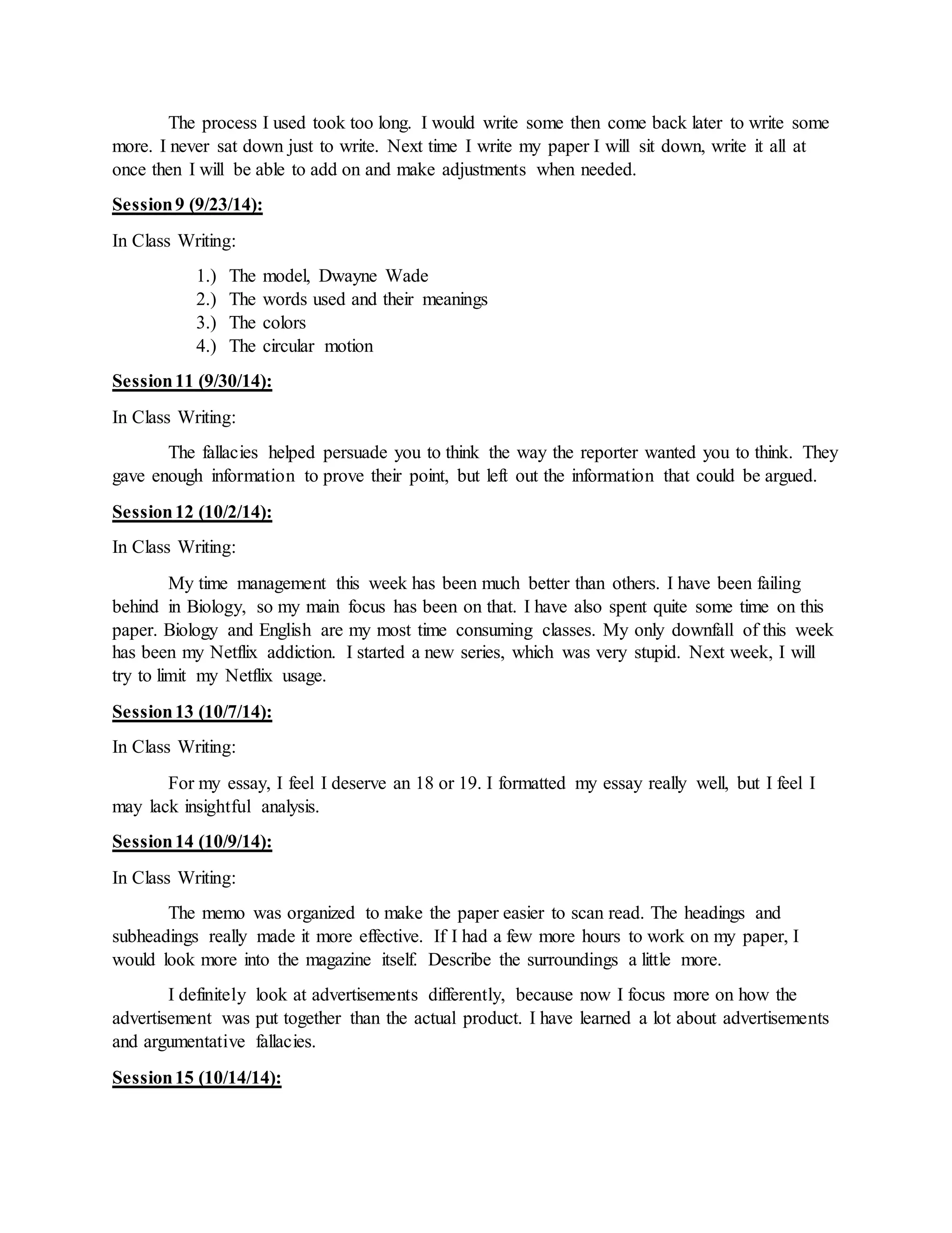 English 101 class notes | DOCX