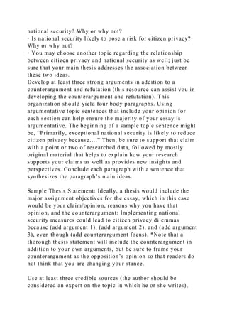 English 101Essay Assignment 7 Argumentative EssayTopic an.docx ...