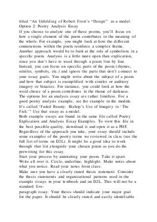 English 1020 – Essay 1 Assignment Guidelines (Writing about Poet | PDF