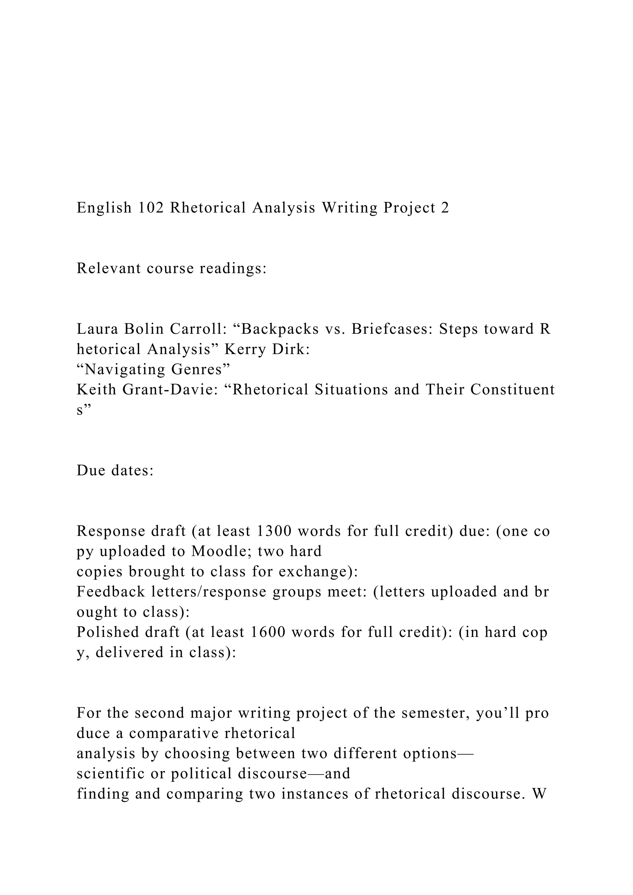 English 102 Rhetorical Analysis Writing Project 2 R.docx