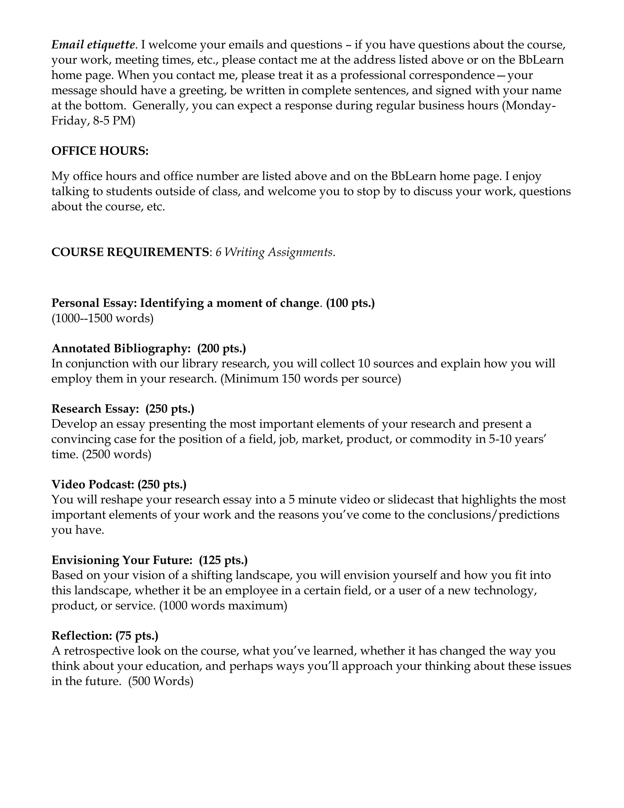 English 102 syllabus official start | PDF