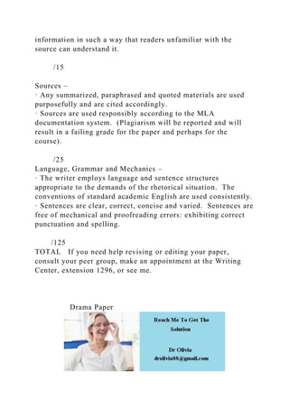 English 1052015Drama PaperLength 1000 word minimum (3 pag.docx