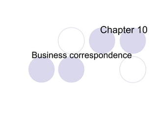 English 106b business correspondence | PPT
