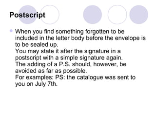 English 106b business correspondence | PPT