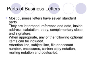 English 106b business correspondence | PPT
