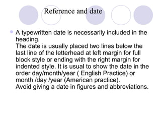 English 106b business correspondence | PPT