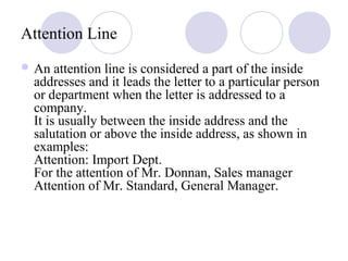 English 106b business correspondence | PPT