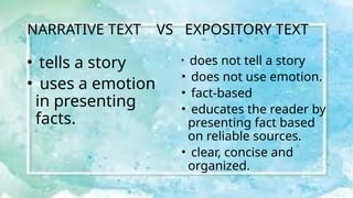 Exposition is the part of a story that establishes the background and ...