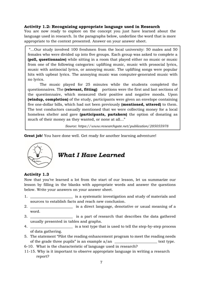 ENGLISH 10 QUARTER 2 MODULE 1 F.pdf | Educational Assessment | Education