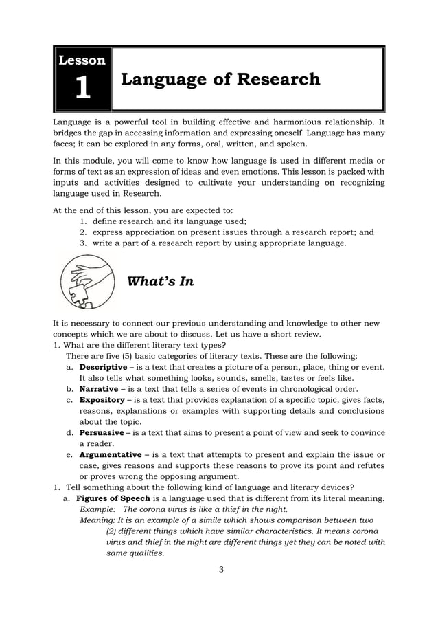 ENGLISH 10 QUARTER 2 MODULE 1 F.pdf | Educational Assessment | Education