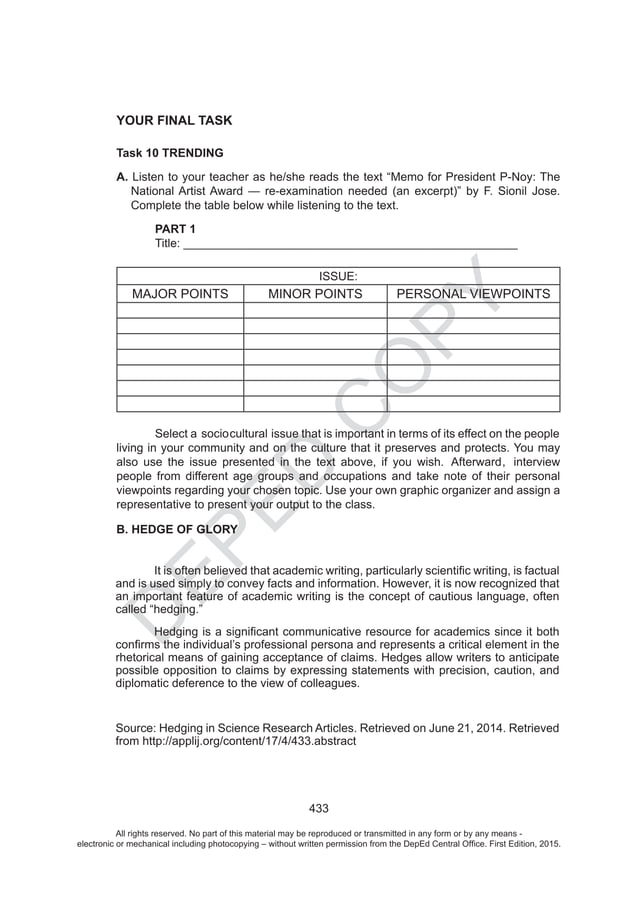 English 10 Module 4 | PDF