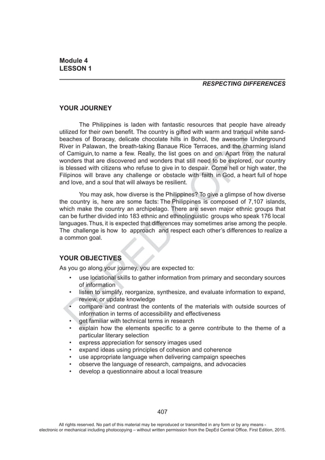 English 10 Module 4 | PDF