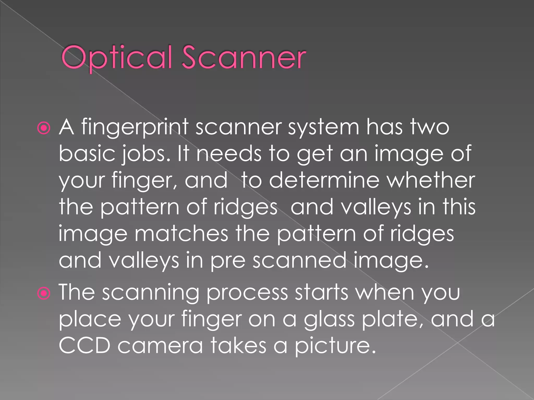 How Fingerprint Scanners Work | PPTX