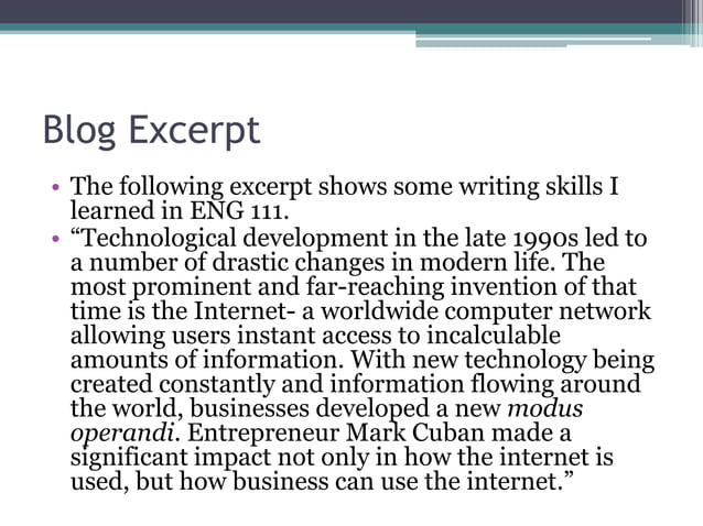 English 111 reflection and learning | PPTX | Freelance Writing | Content Production