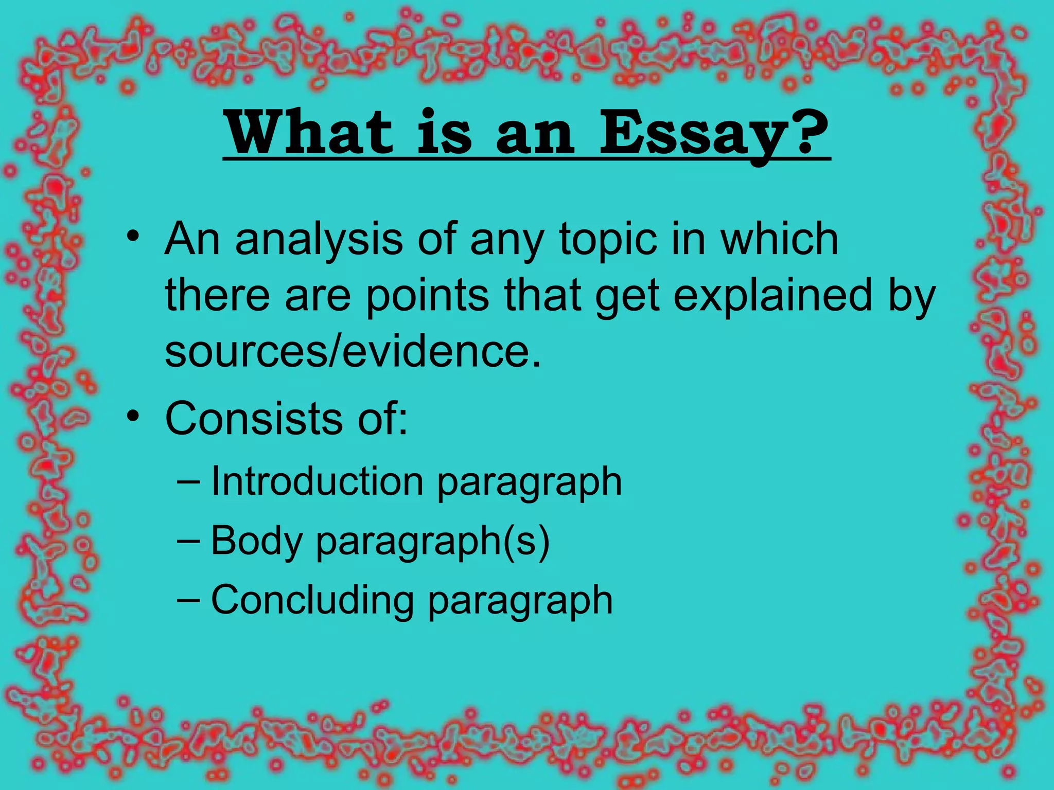 English 12 Essay Presentation | PPT