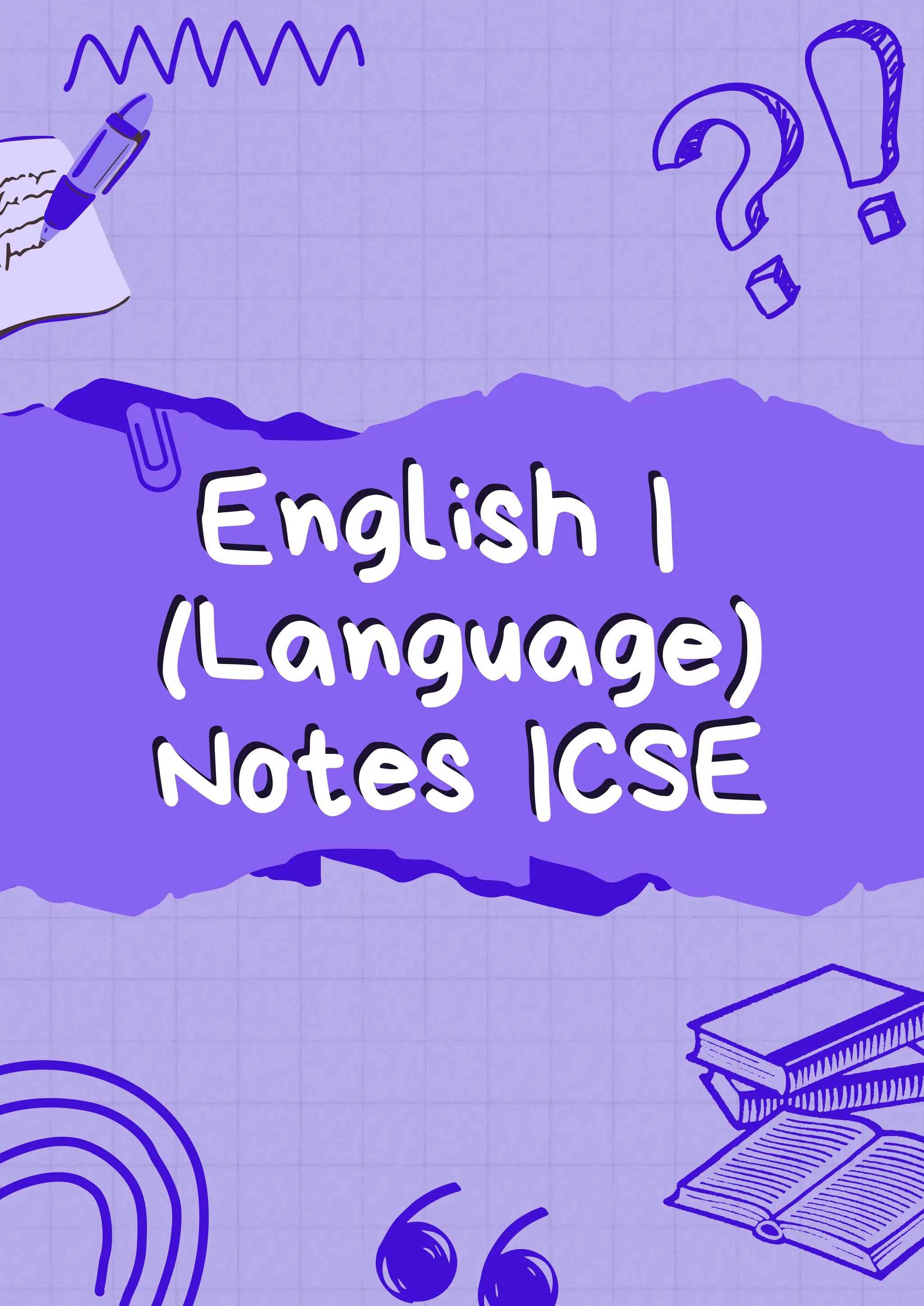 Icse English Language Class X Handwritten Notes Pdf 