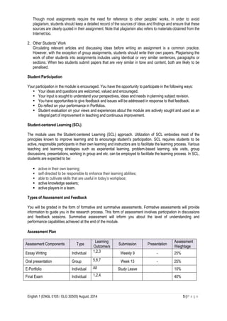 ELG 30505 Module Outline | PDF