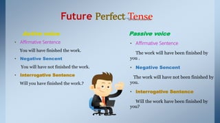 All tenses Active and Passive voice presentation | PPTX
