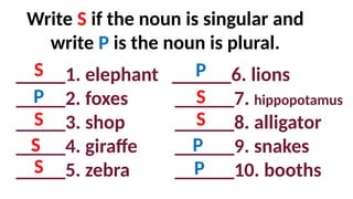 English 1stQ Lesson 7 - Forming the Plural of Regular and Irregular ...