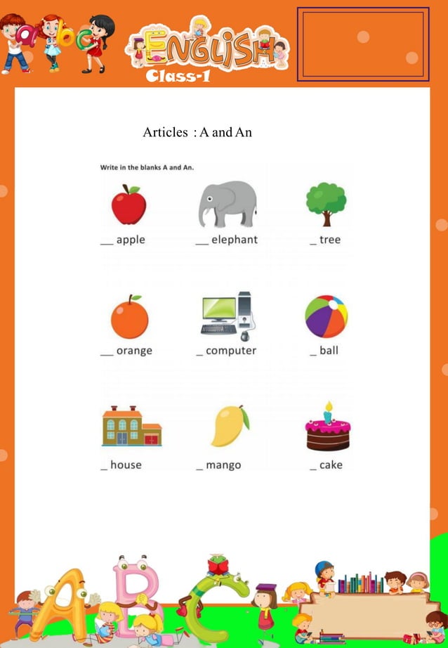 Grade 1st - English - Printable Worksheet | PDF