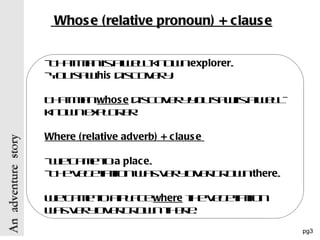 Adventure Story, Relative Clauses | PPS