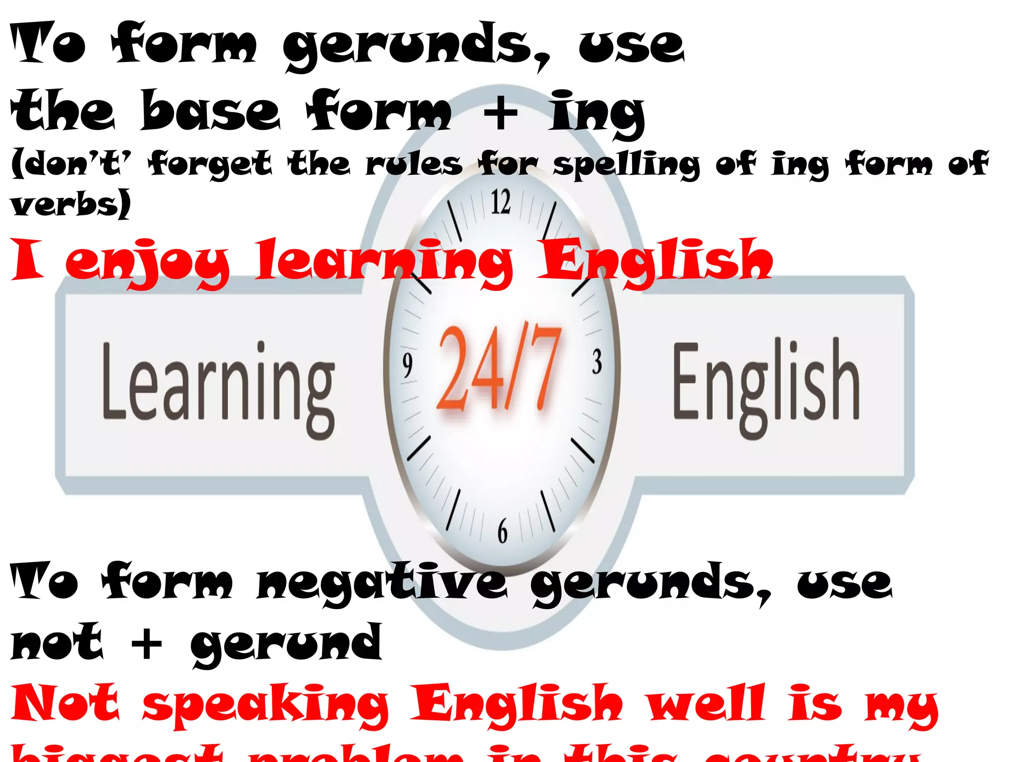 GERUNDS AND INFINITIVES | PPT