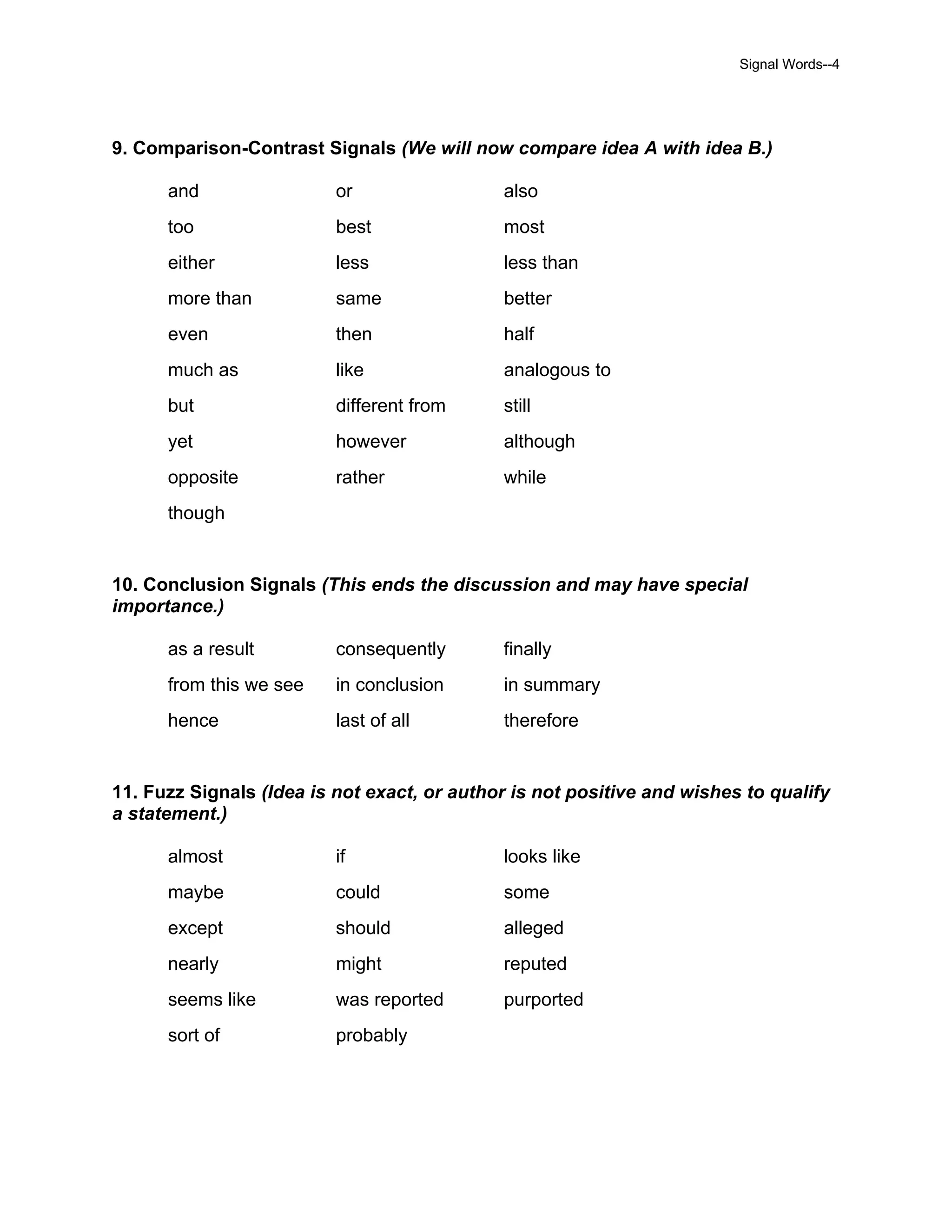 English2.8(signal words) | PDF