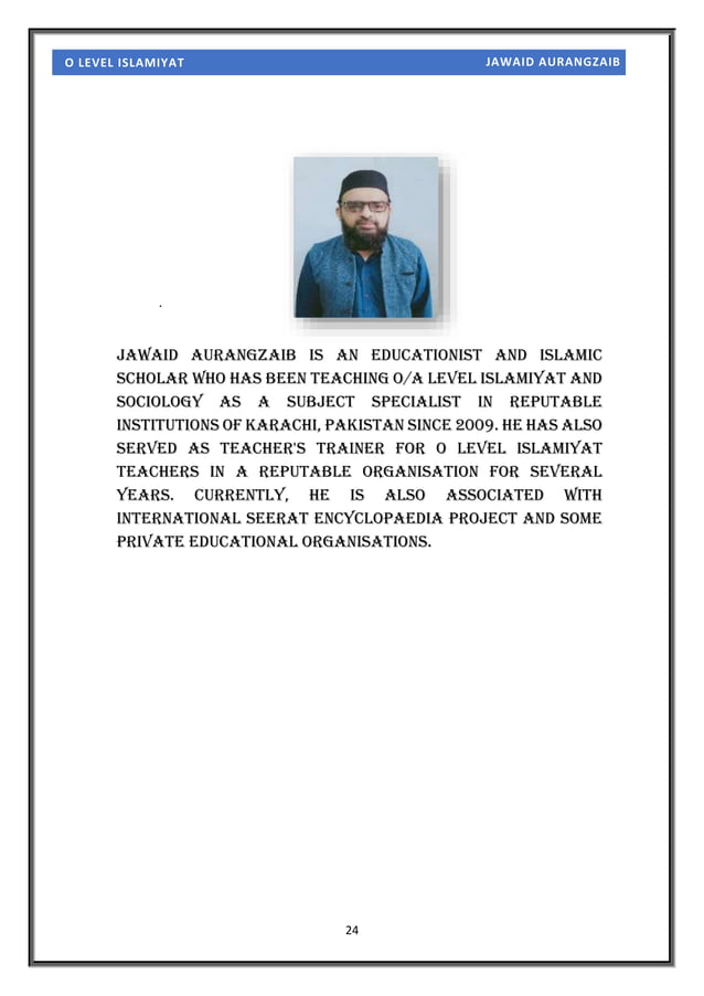 Sources of Islamic Law, O Level Islamiyat by Jawaid Aurangzaib | PDF