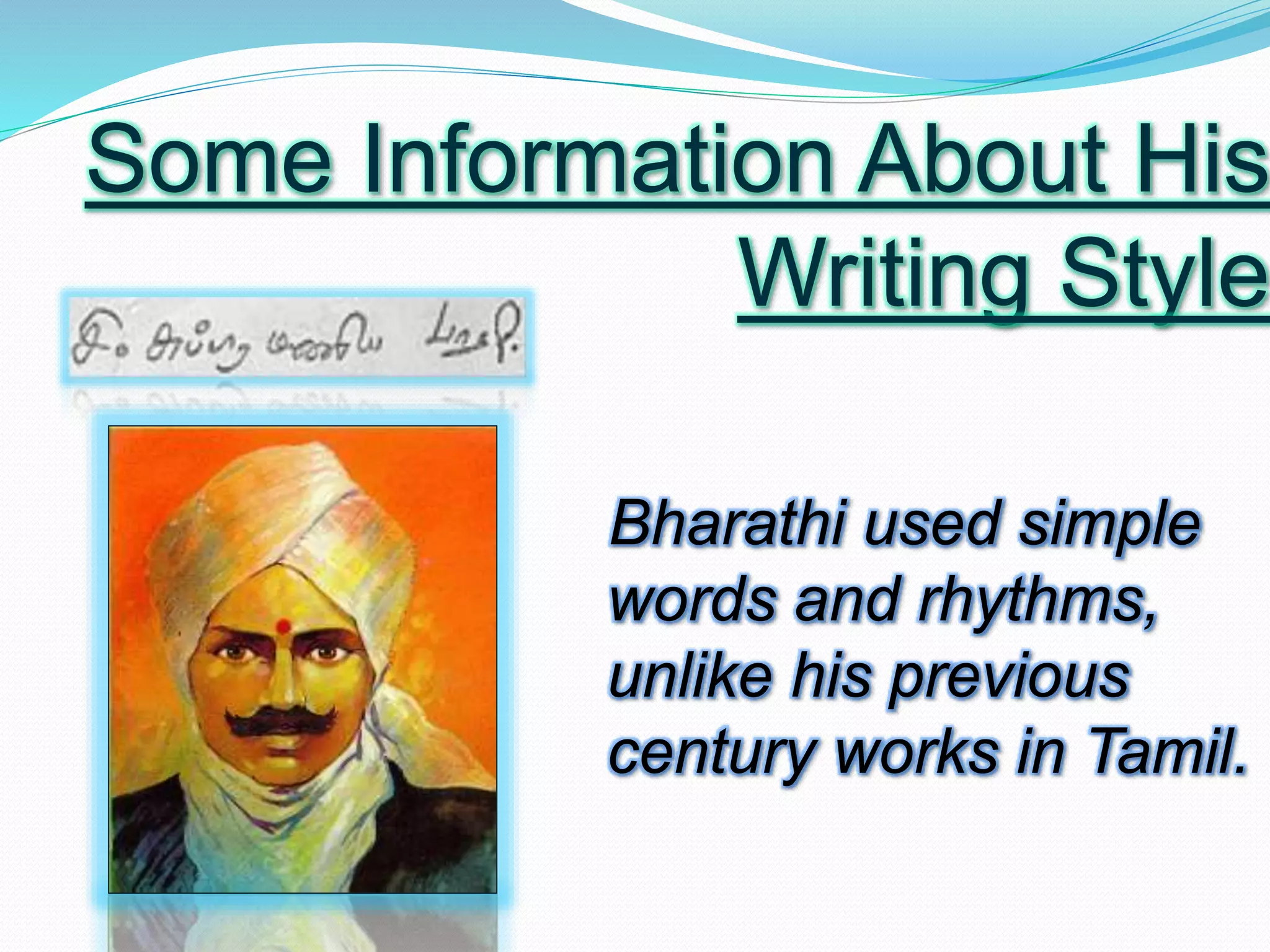 ppt on Subramania bharathi | PPTX