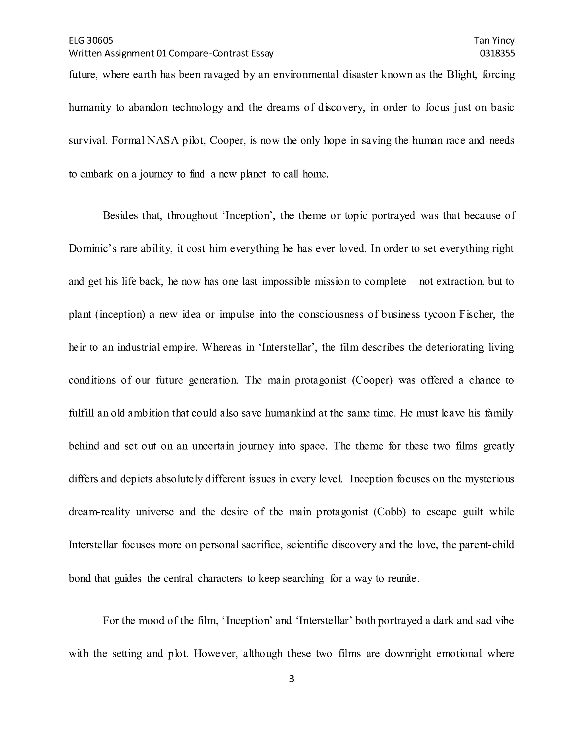 English2 inception-vs-interstellar 2015 | PDF