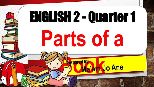 ENGLISH 2 - Parts of a Book.pptx | Books and Literature