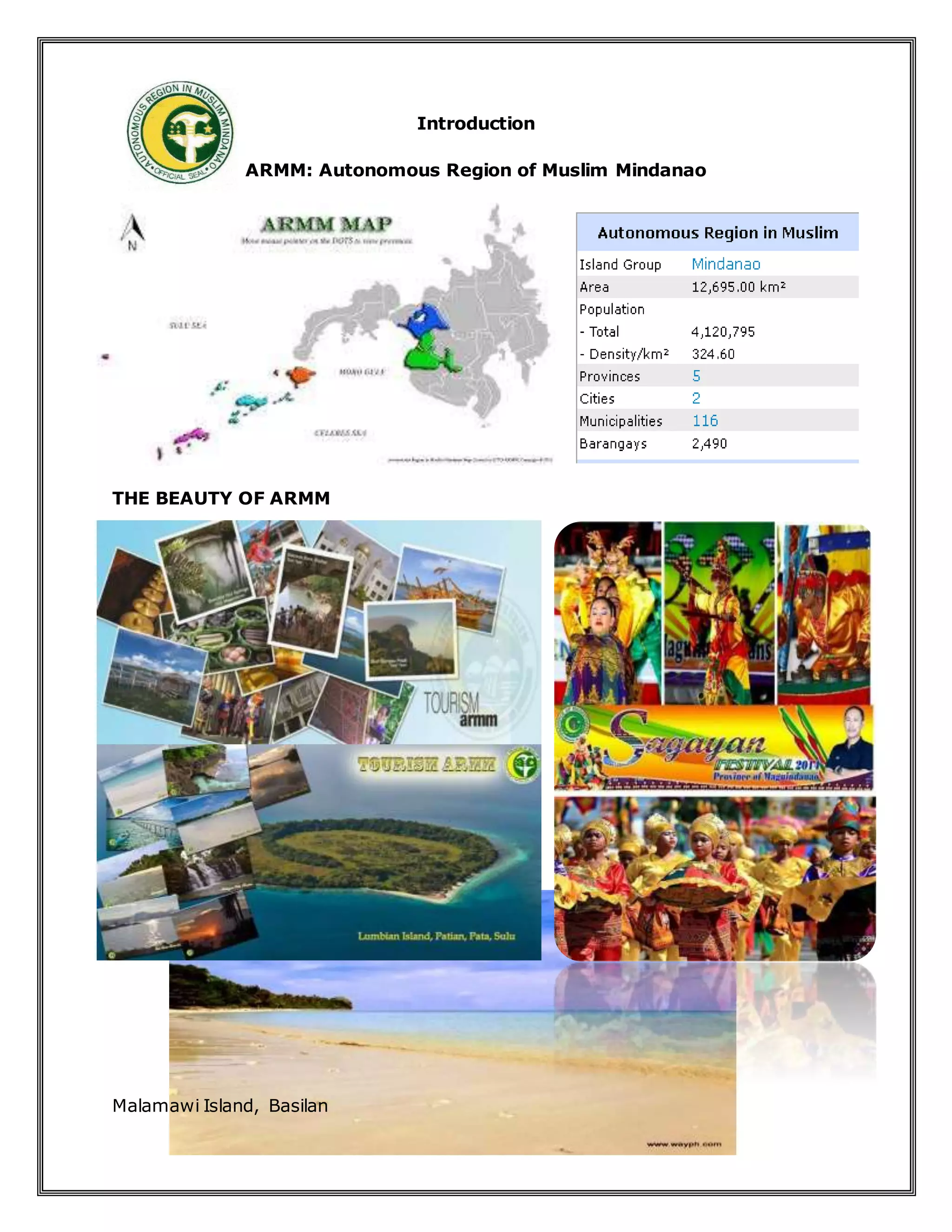 Autonomous Region of Muslim Mindanao and Pilandok crosses a river | DOCX