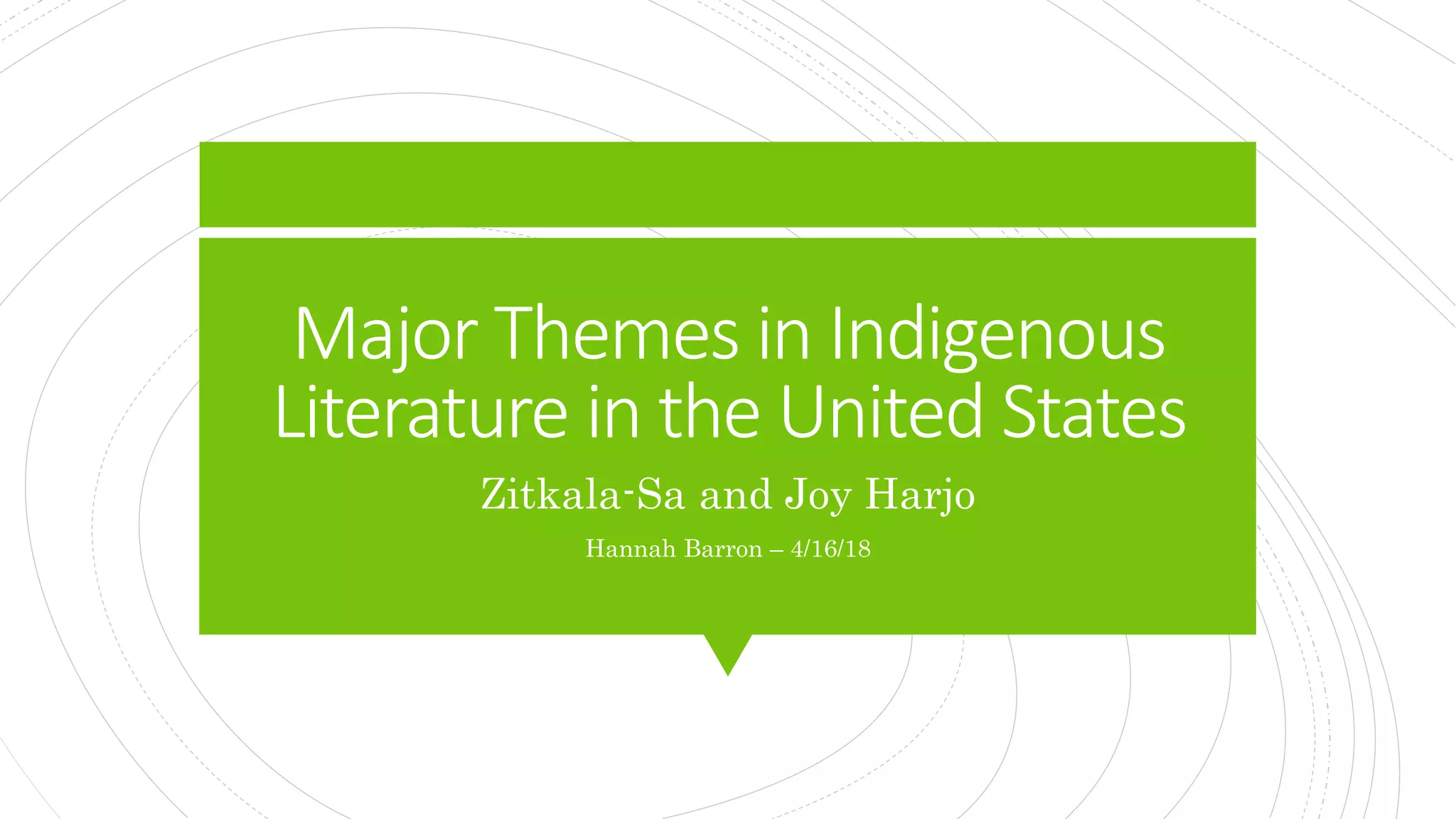 Major Themes of Indigenous Literature in the United States | PPT