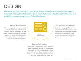 English 2311 Final Reflection Slidedoc | PPTX | Freelance Writing ...