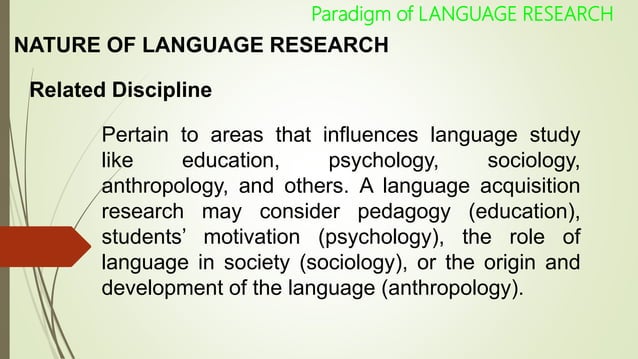 English 23 language research | PPTX
