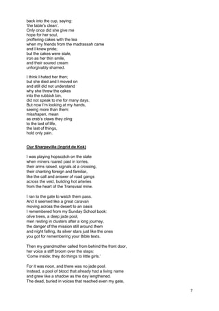 English 2 a, south african poetry (april 2013) | DOCX