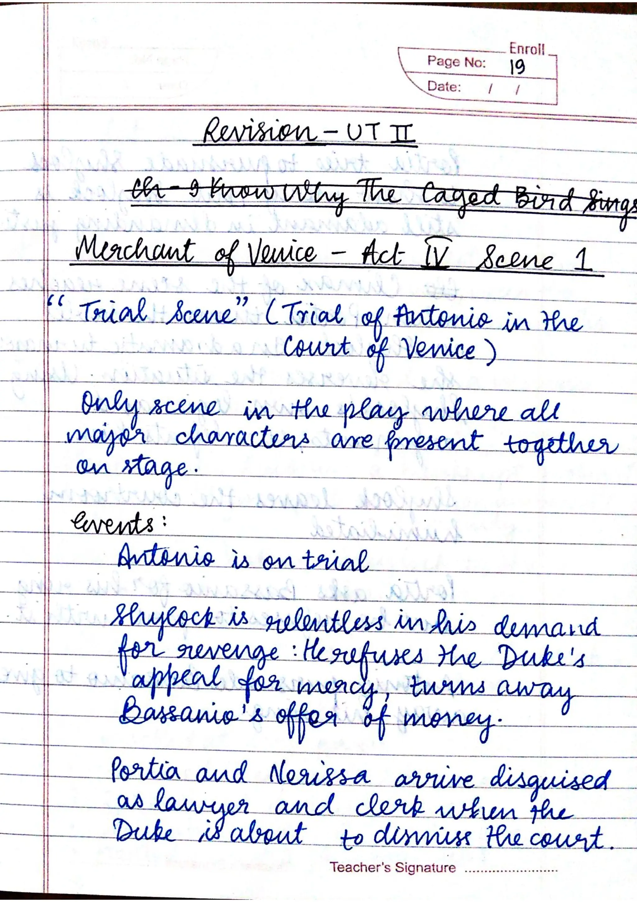 ICSE English Literature Class X Handwritten Notes | PDF
