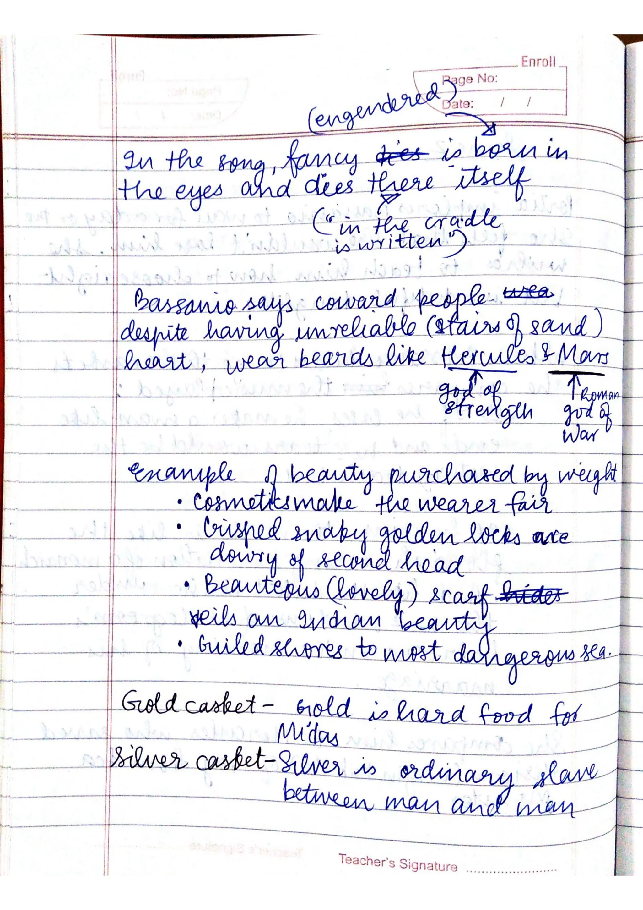 ICSE English Literature Class X Handwritten Notes | PDF