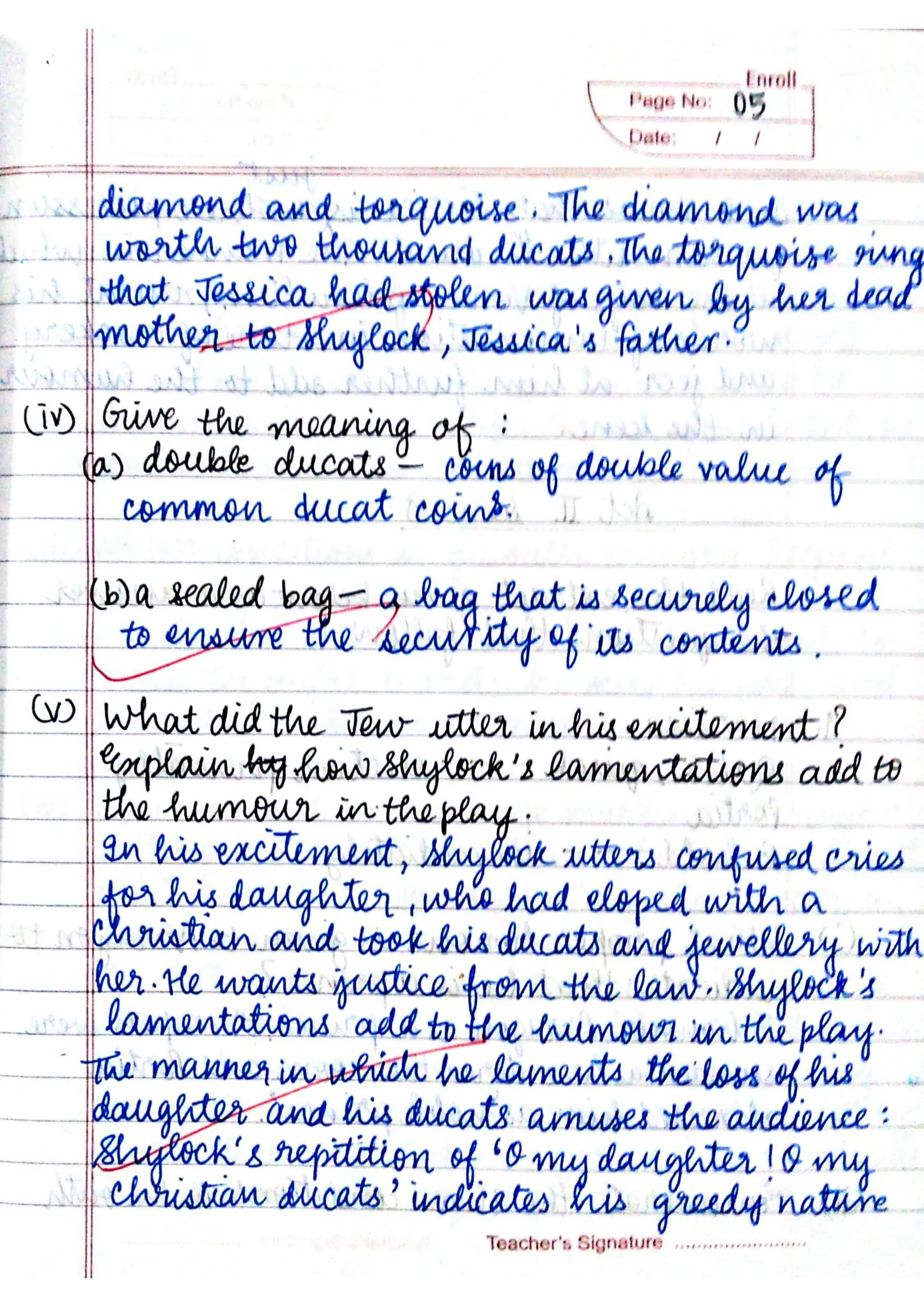 ICSE English Literature Class X Handwritten Notes | PDF