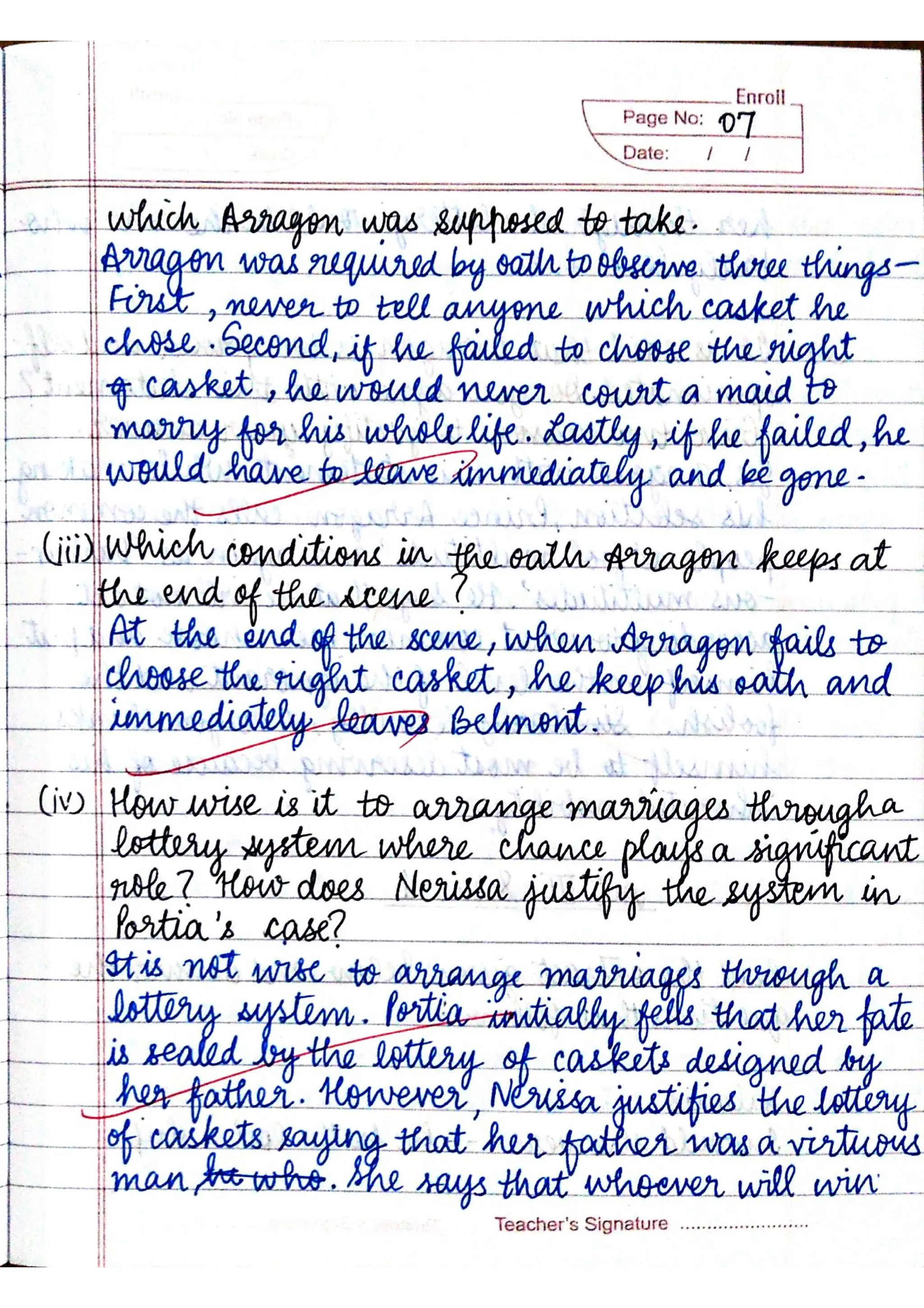 ICSE English Literature Class X Handwritten Notes | PDF
