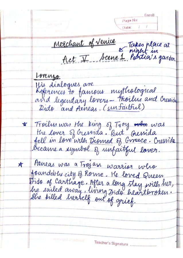 ICSE English Literature Class X Handwritten Notes | PDF