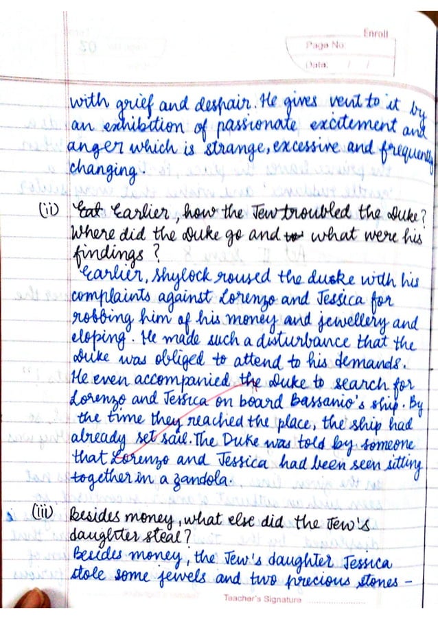 ICSE English Literature Class X Handwritten Notes | PDF