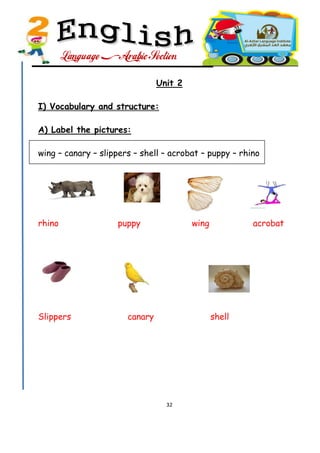 English 2nd wonderful world unit1 2 rev | PDF