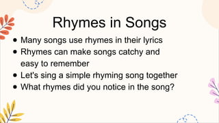 ENGLISH2 Q2 1 EN2PA-II-1 Recognize rhymes in chants, poems, and stories ...
